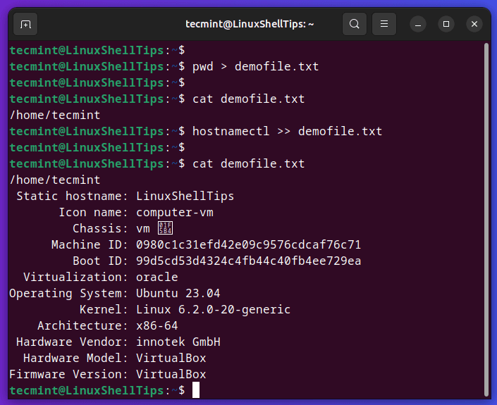How To Redirect Or Save Output To A File In Linux