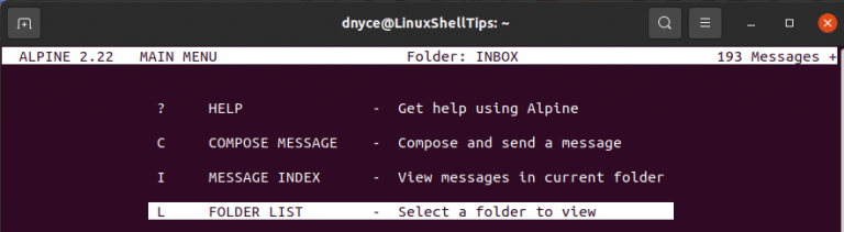 How to Install and Use Alpine with Gmail IMAP in Linux