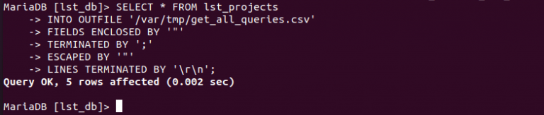 How to Export MySQL Query Results to CSV Format in Linux
