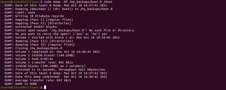 How To Backup Ext2 Ext3 Or Ext4 File Systems In Linux 6121