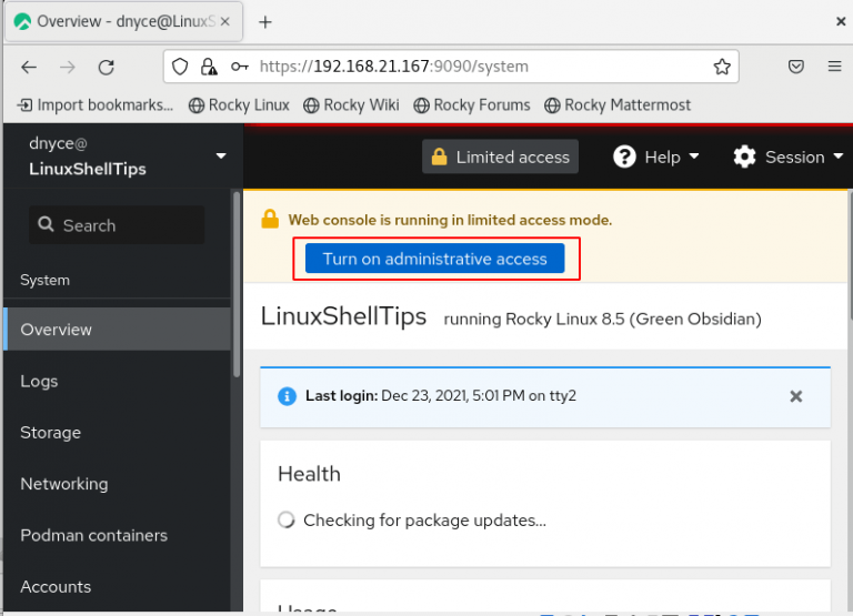 How to Install and Use Cockpit in Rocky Linux