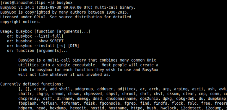 BusyBox: The Swiss Army Knife of Embedded Linux