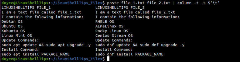 How to Display Two Files Side by Side in Linux