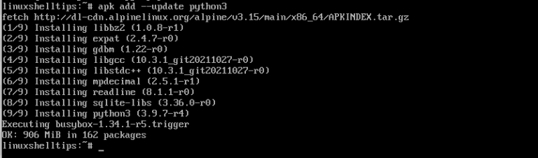 How to Install Python Programming in Alpine Linux