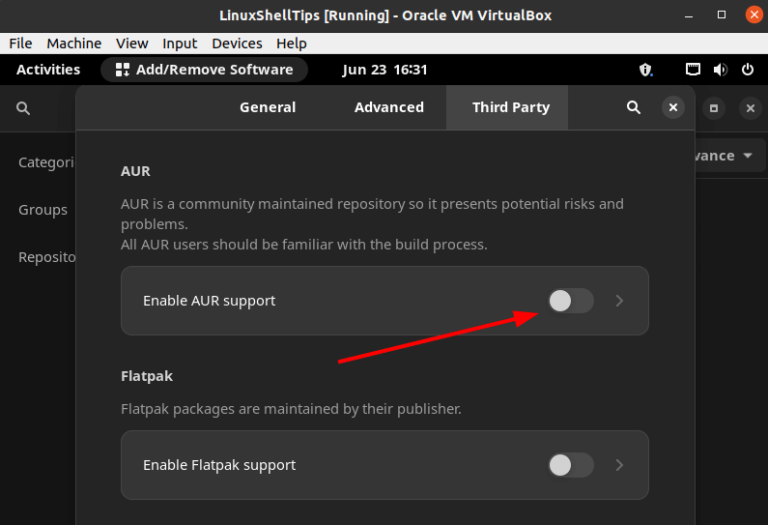How to Enable Arch User Repository (AUR) in Manjaro Linux