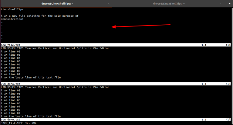 How to Split Vim Workspace Vertically or Horizontally
