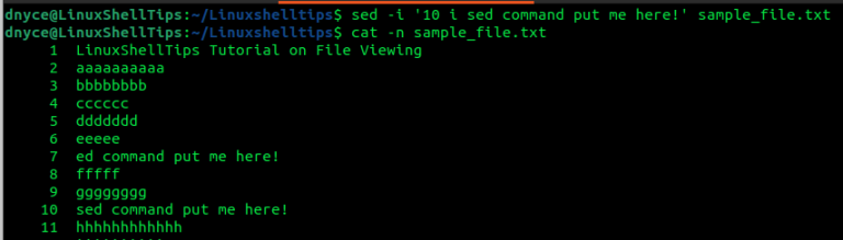 How to Insert a Line at a Specific Line Number