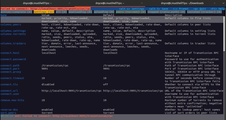 Stig – A TUI and CLI Client for BitTorrent Transmission