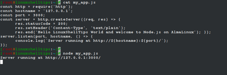 How to Install Latest Node.js on AlmaLinux