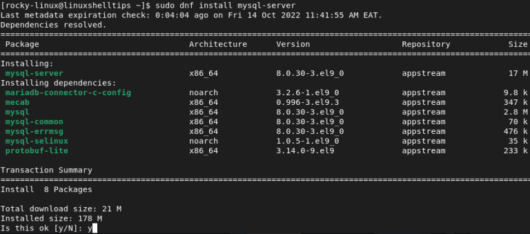 How To Install And Secure Mysql On Rocky Linux 98