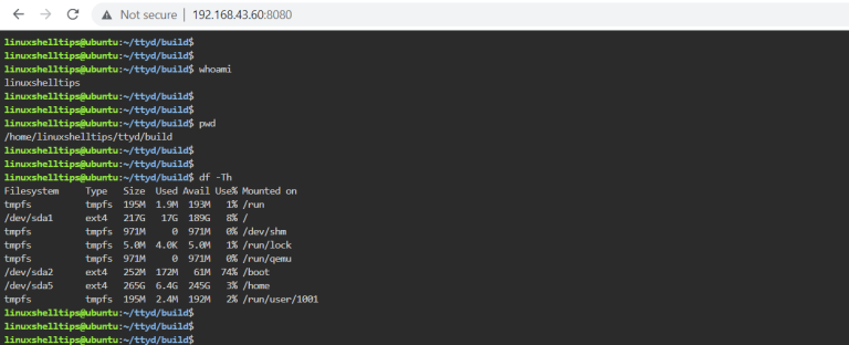 ttyd - Share Linux Terminal Over Web Browser
