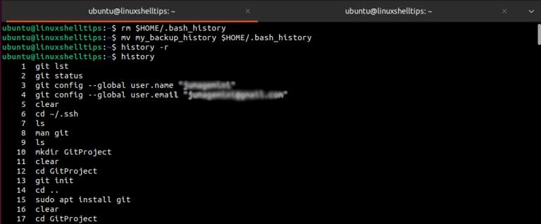 How to Backup and Restore Linux Commands History