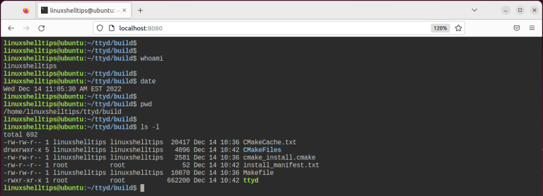ttyd - Share Linux Terminal Over Web Browser