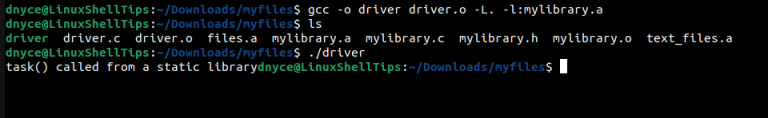 How to Create and Compile a Static Library in Linux