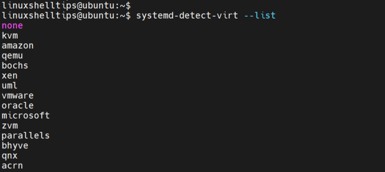4 Useful Commands to Find Virtualization Type in Linux